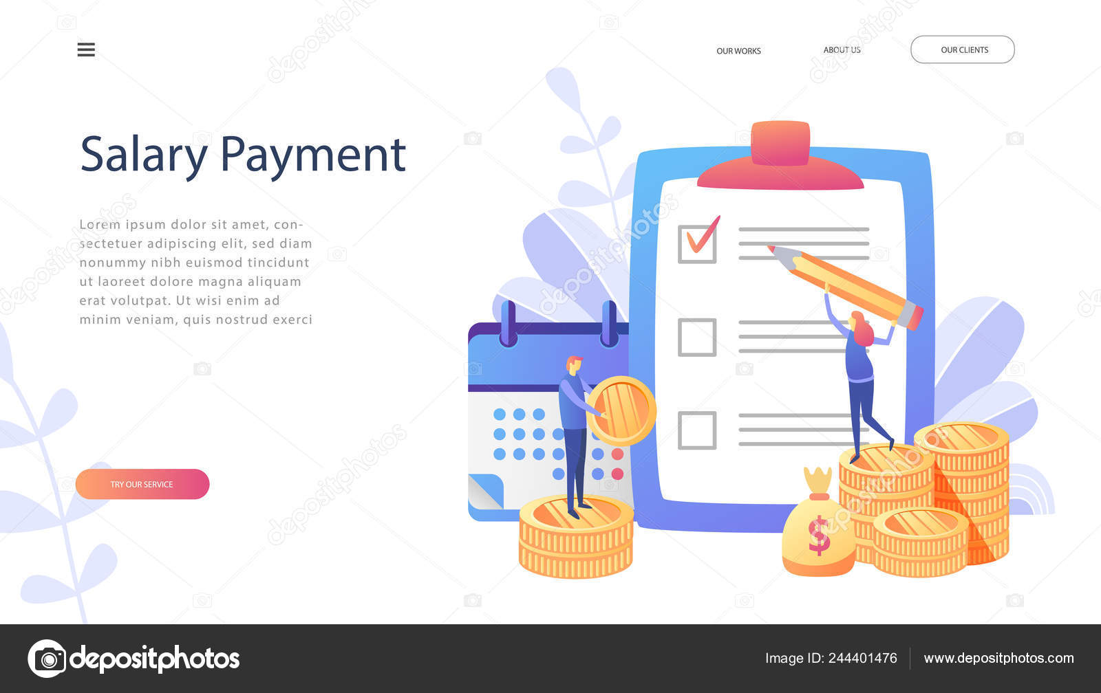 Salary Payment Happy People Get His Salary Money Payroll Vector Stock ...