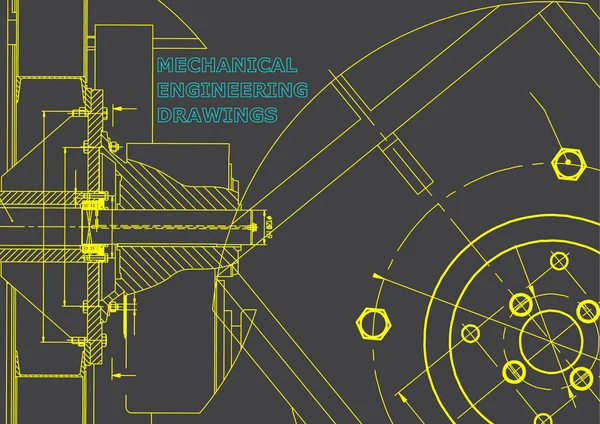 Blueprints Engineering Backgrounds Mechanical Engineering Drawings Cover Technical Design White ...