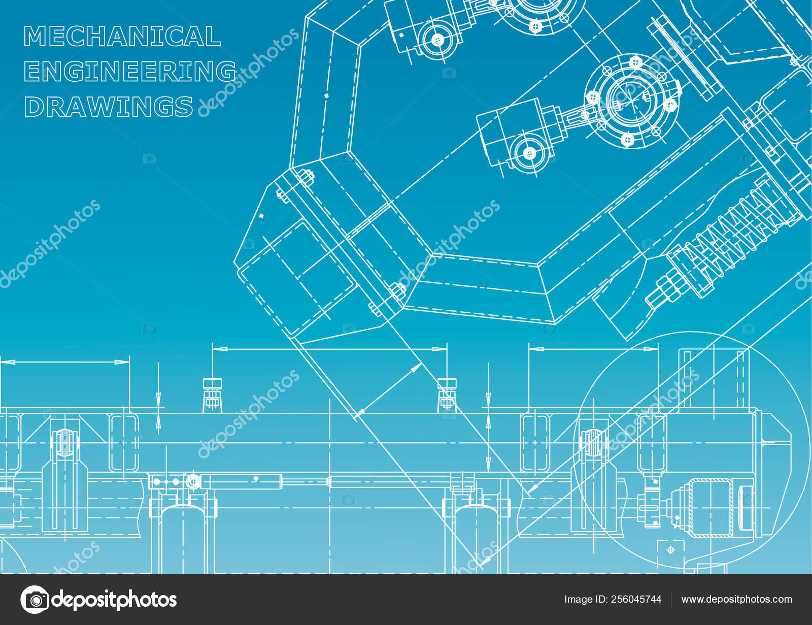 Computer Aided Design Systems Blueprint Scheme Plan Sketch Technical ...