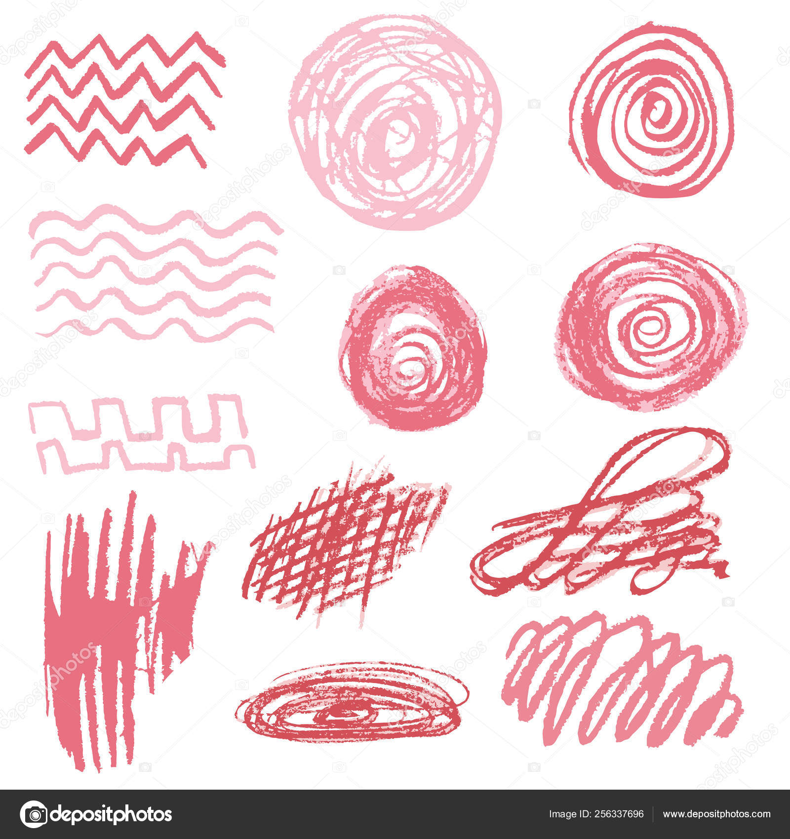 Cute children's drawing. Icons, signs, symbols, pins Stock Vector Image ...