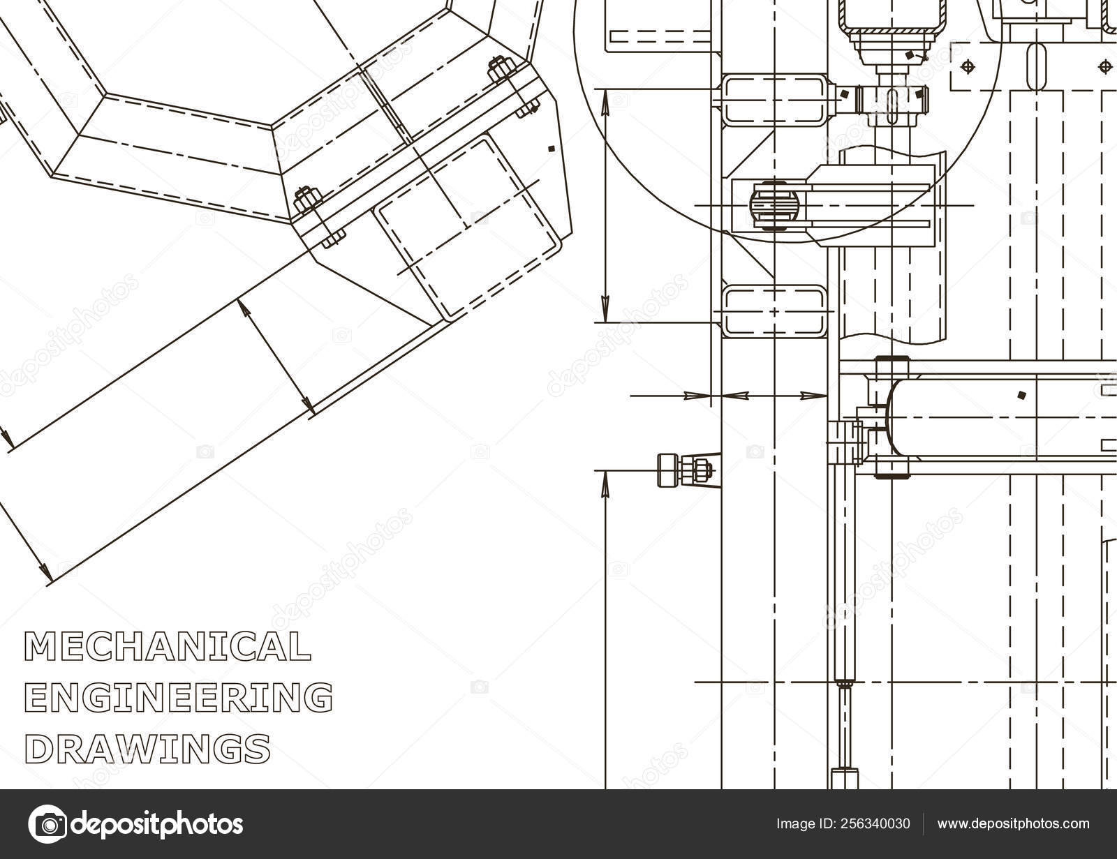 Vector Engineering Illustration Mechanical Engineering Drawing ... Vector Engineering Illustration Mechanical Engineering Drawing ...