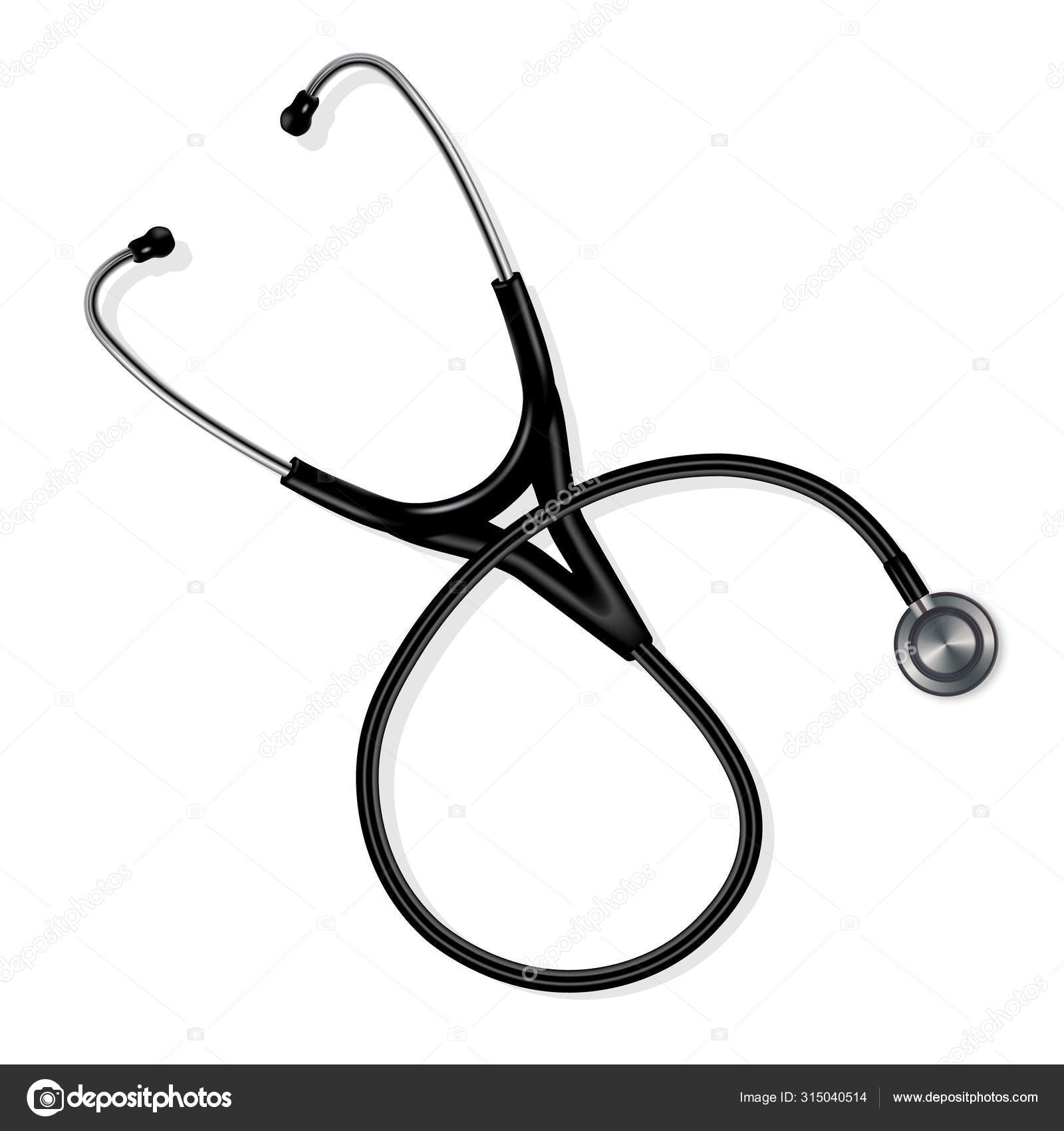 Stethoscope realistic vector Stock Vector by ©danilina.olga.gmail.com ...