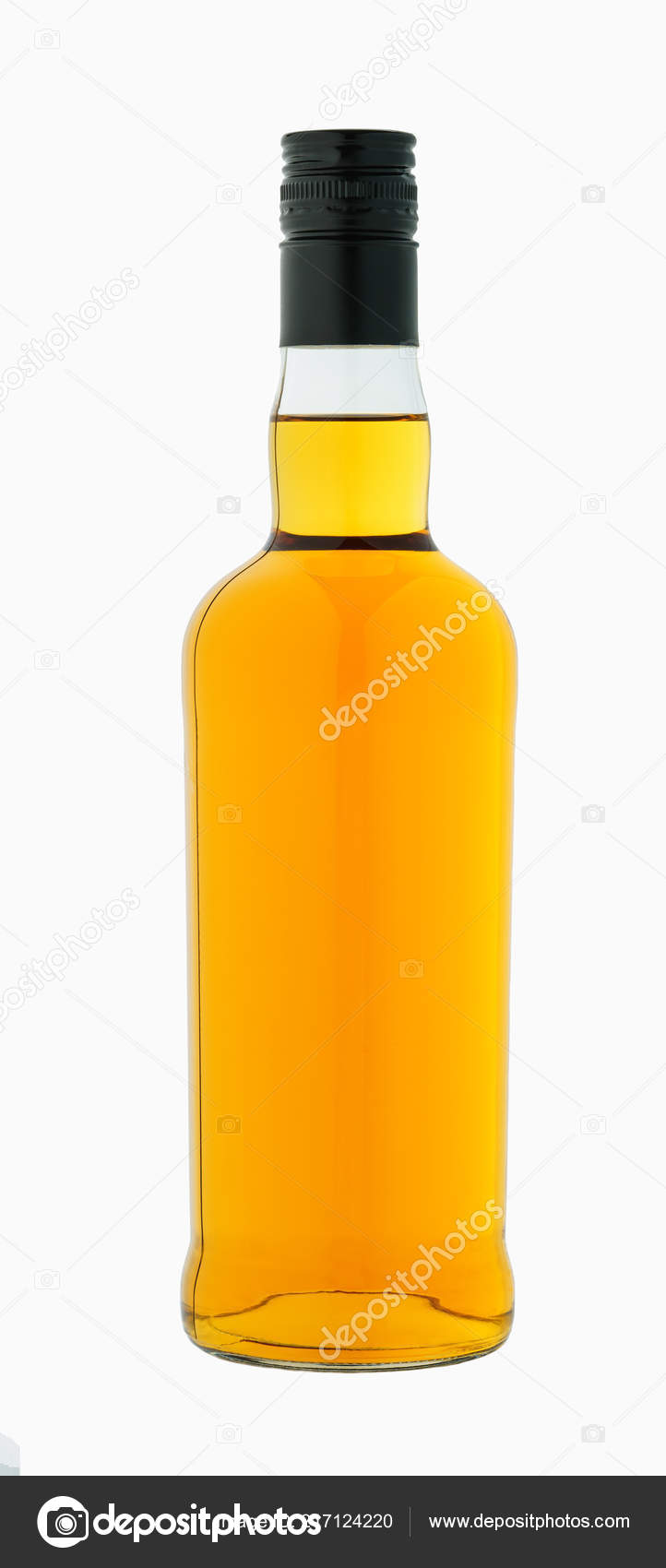 Botella Whisky Completa Aislada Sobre Fondo Blanco Con Camino Recorte ...