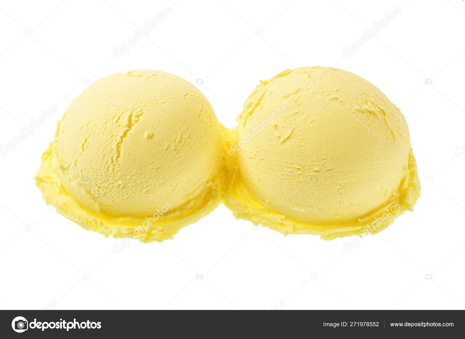 Helado amarillo aislado sobre fondo blanco: fotografía de stock ...