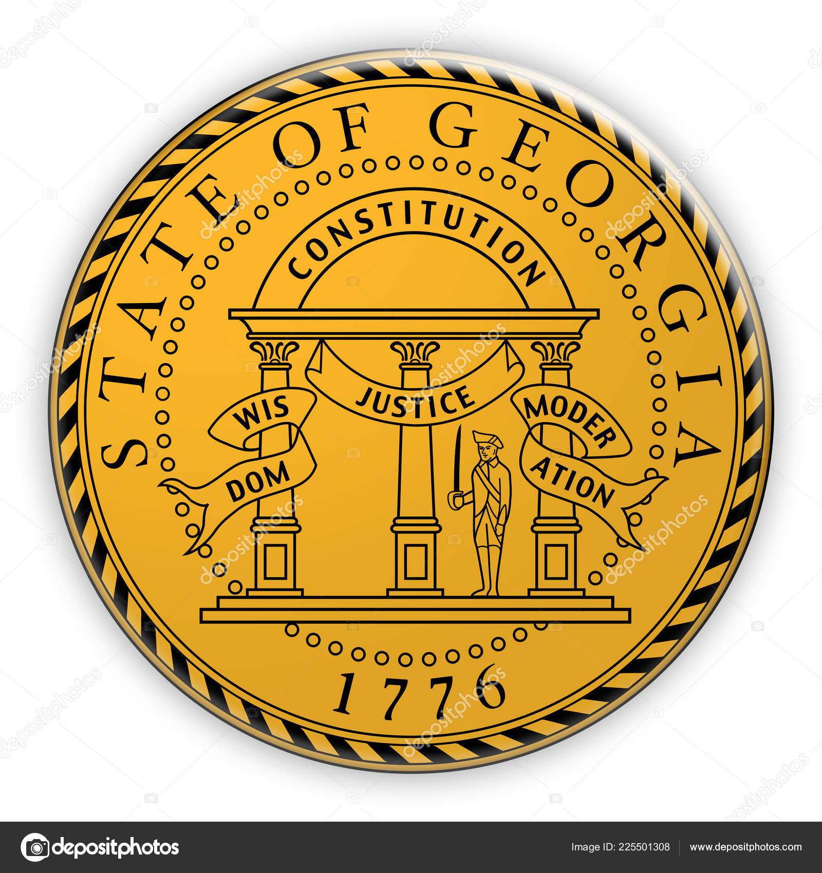 Badge US State Seal Georgia 3d illustration — Stock Photo © cbies ...