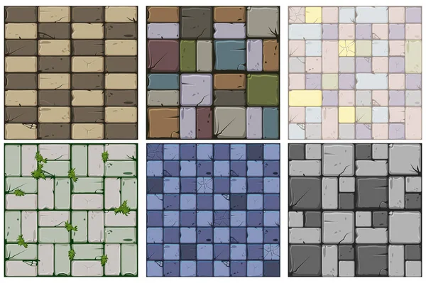 Pixel art style set of different 16x16 texture pattern sprites - stone ...