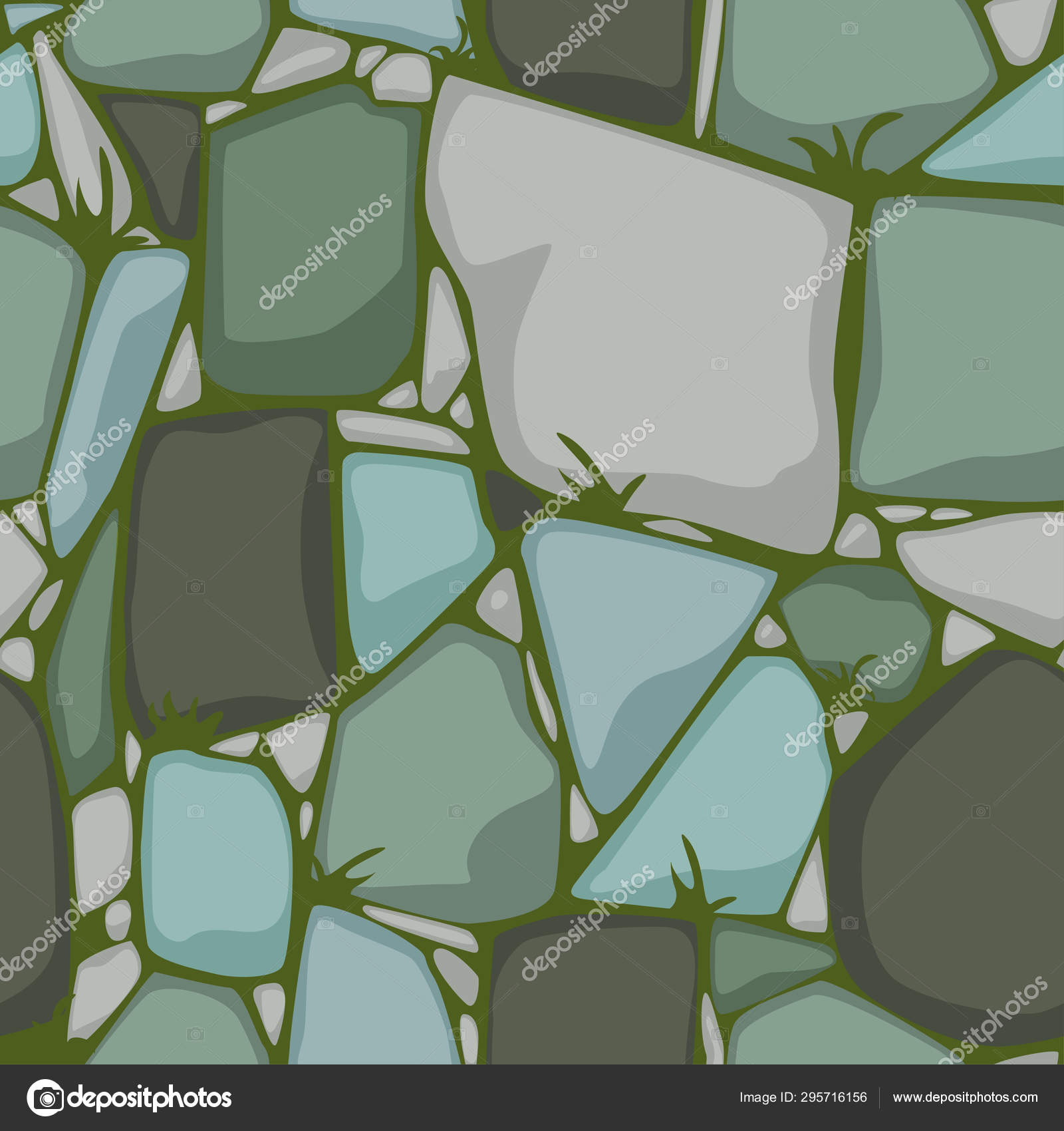 Seamless Cartoon Stone Texture guaranteed Vector Illustration