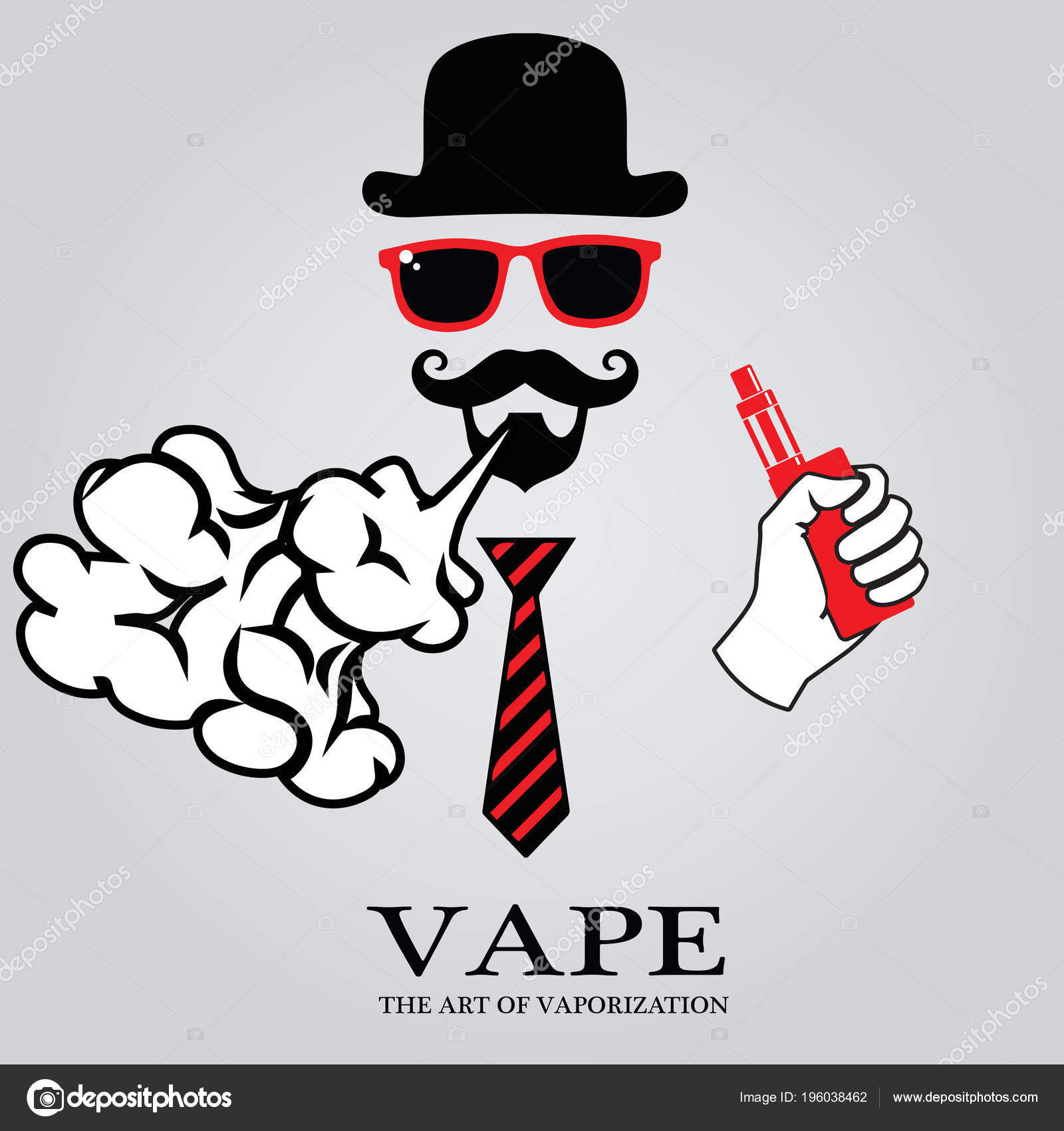 Image Man Electronic Cigarette Hand Vape Vaping Vector Stock Vector by ...