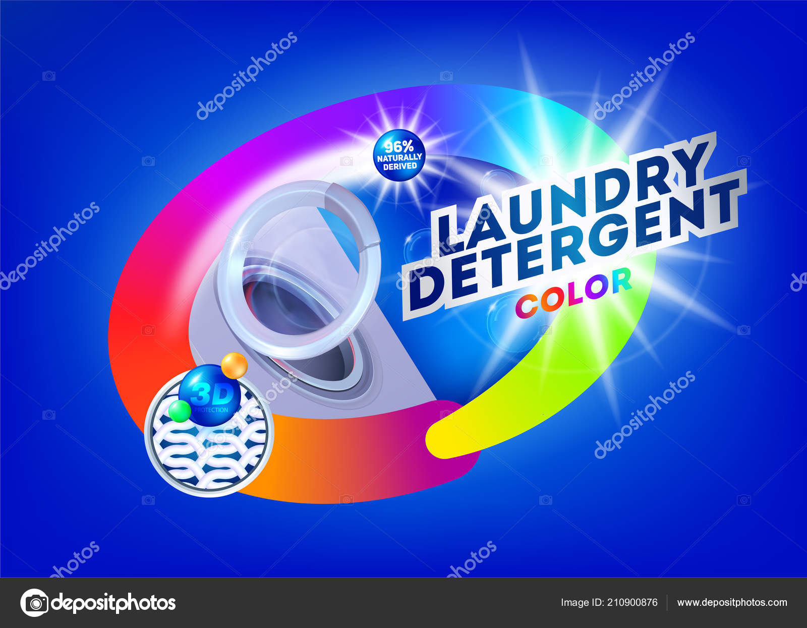 Laundry Detergent Colored Fabrics Template Laundry Detergent Package ...