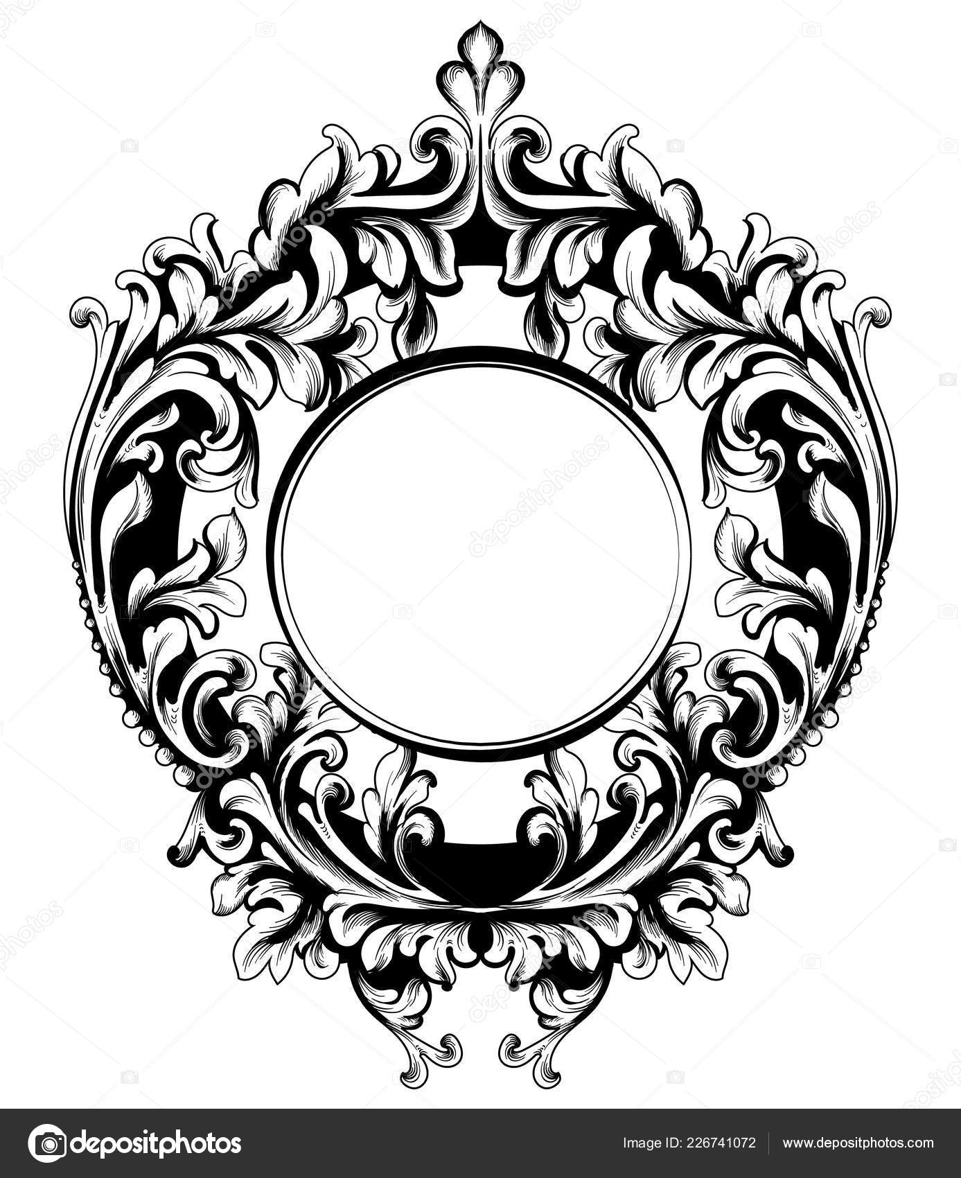 Black Victorian Frame Vector