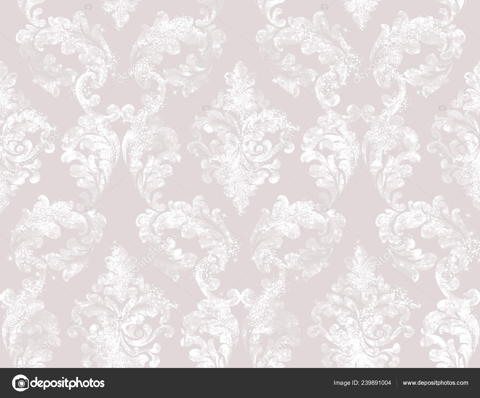 Rococo pattern texture Vector. Floral ornament decoration. Royal ements ...