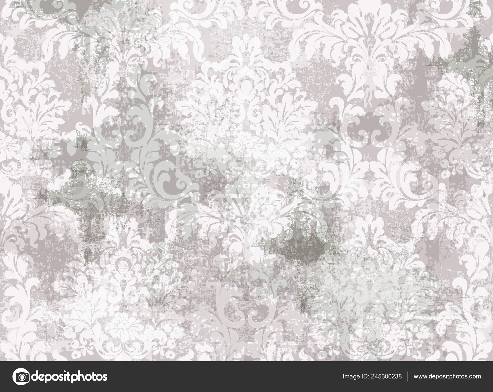 Rococo Baroque texture pattern Vector. Floral ornament decoration ...