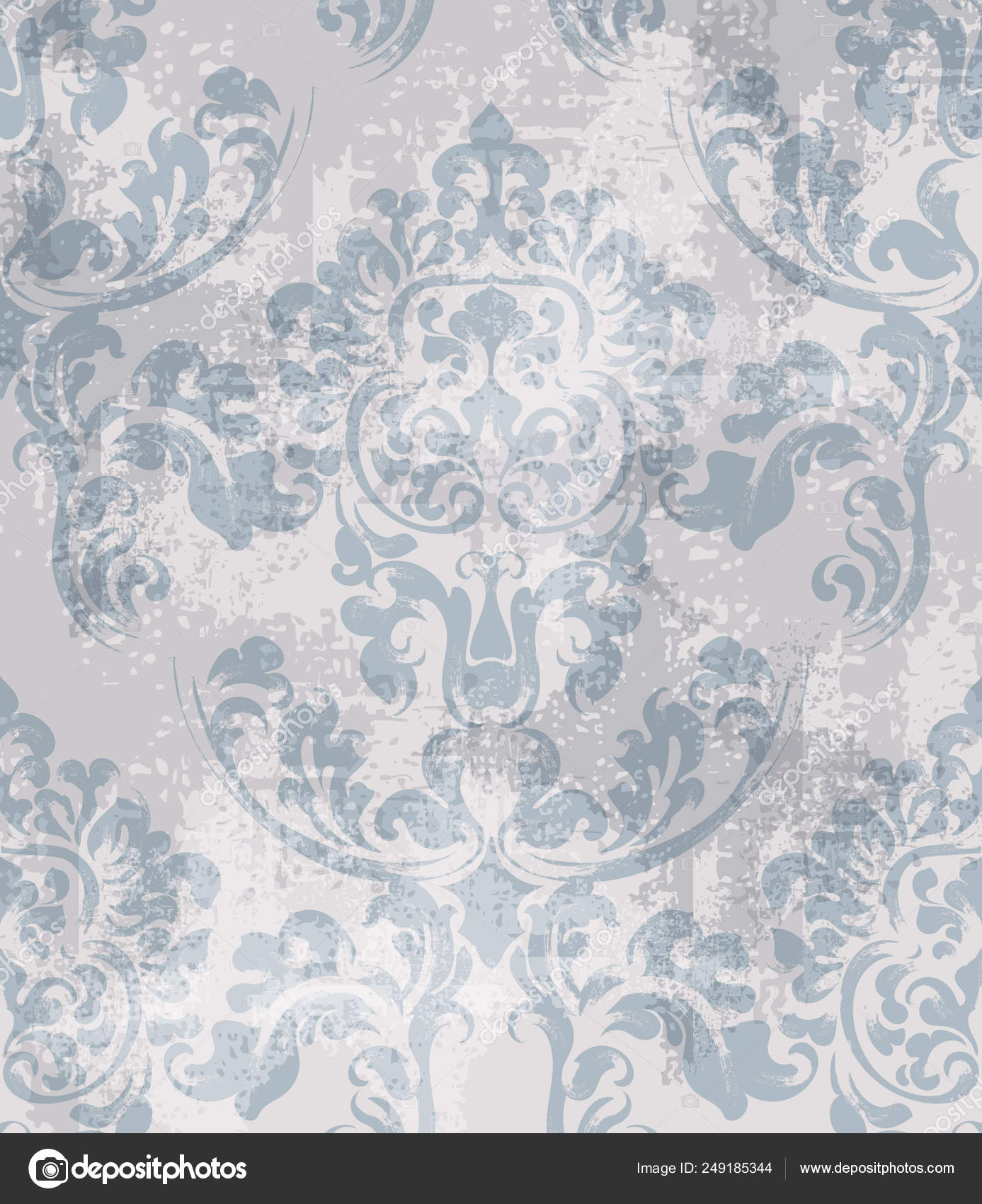 Rococo Baroque texture pattern Vector. Floral ornament decoration ...