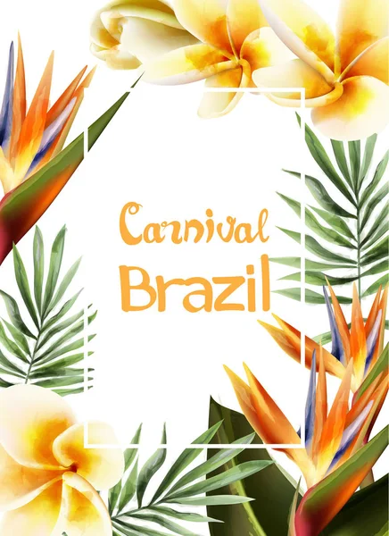 Tropical Flower Border Design Vector | Best Flower Site