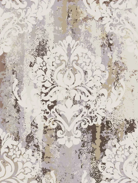 Rococo pattern background Vector. Ornamented texture luxury design ...