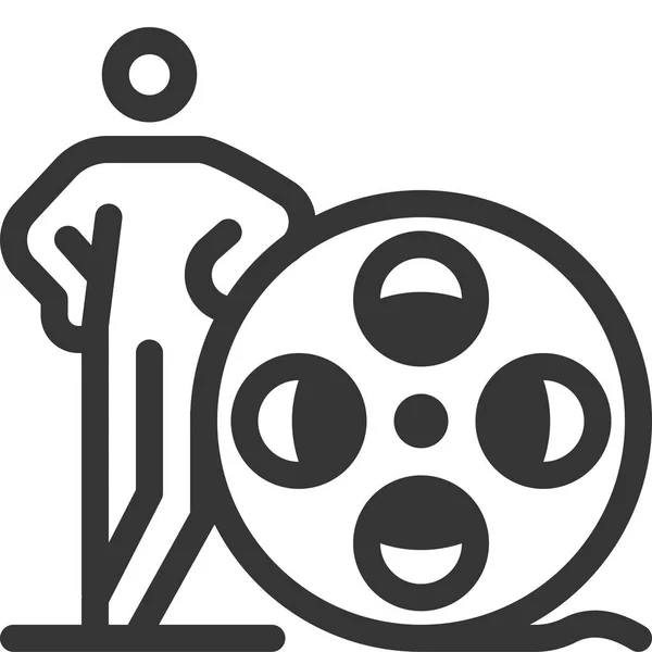 Director Making Filming Movie Production Actor Stick Figure Pictogram ...