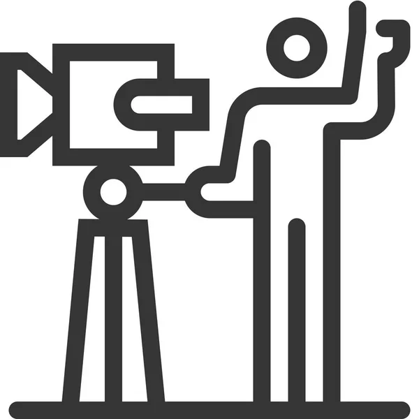 Director Making Filming Movie Production Actor Stick Figure Pictogram ...