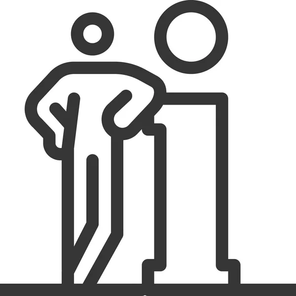 Choice Bold Line Stick Figure Icon Illustration Vector Editable Stroke ...