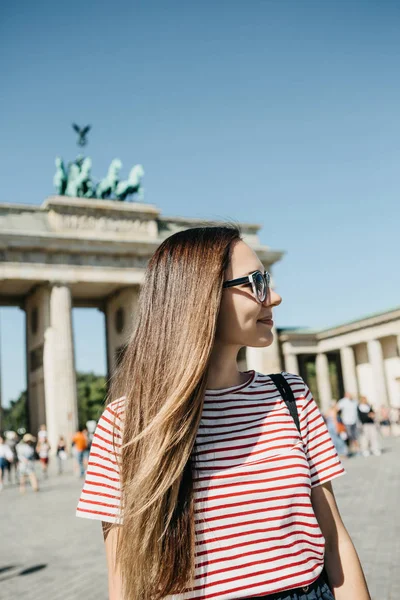 Outdoor Portrait Teenage Girl Years Old City Street Background ⬇ Stock ...