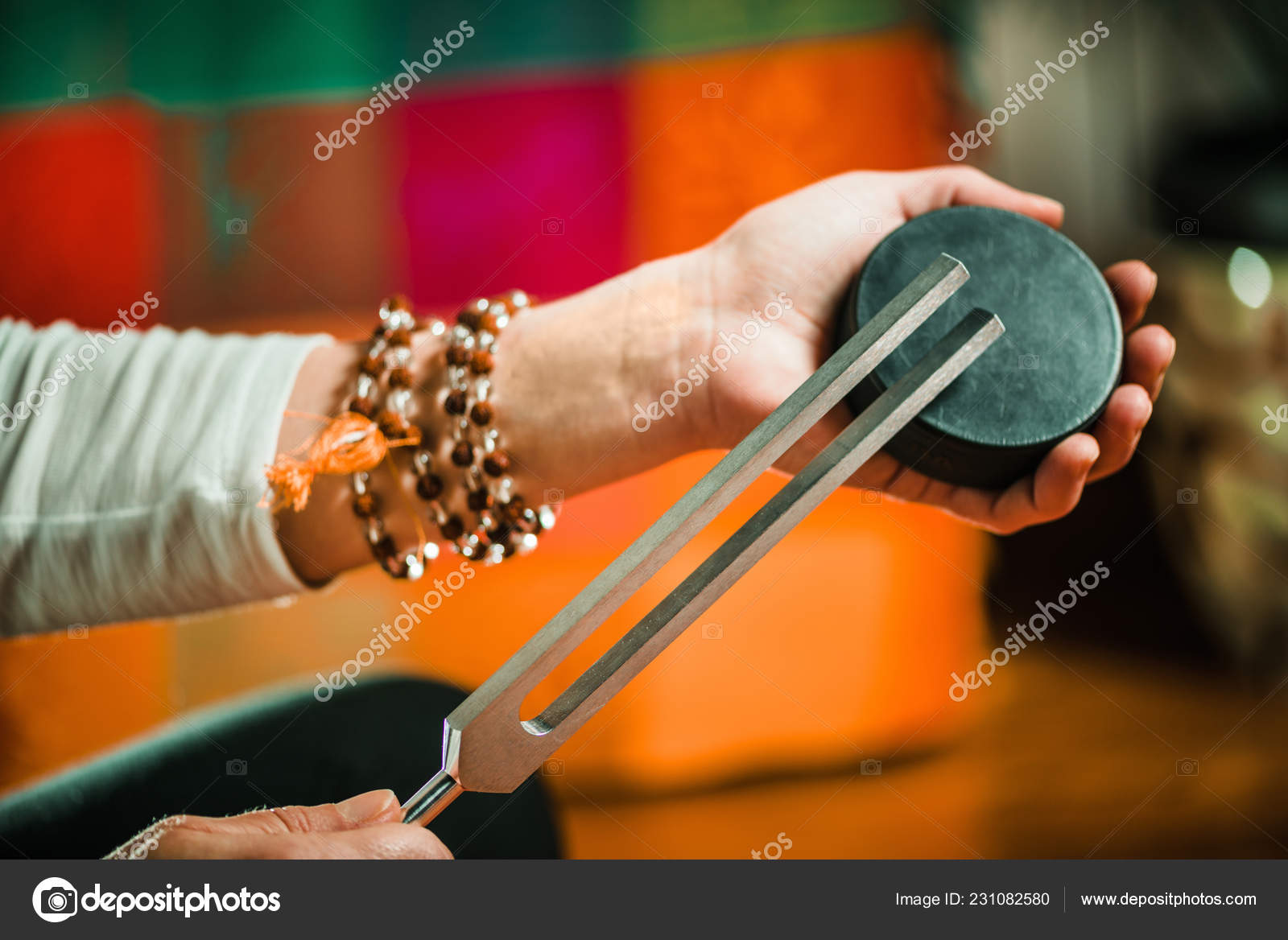Tuning Fork Sound Therapy Stock Photo by ©microgen 231082580