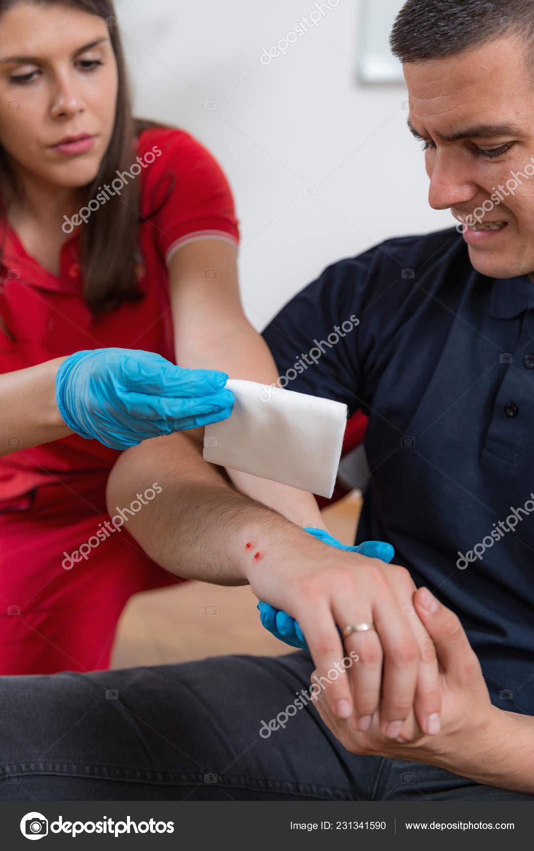 First Aid Training Snake Bite First Aid Course Stock Photo by ©microgen ...