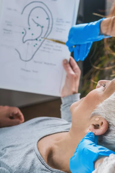 Auriculotherapy Auricular Treatment Human Ear Flexible Massage Brass ...