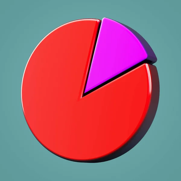 Volumetric pie chart icon. 3D rendering - Stock Image - Everypixel
