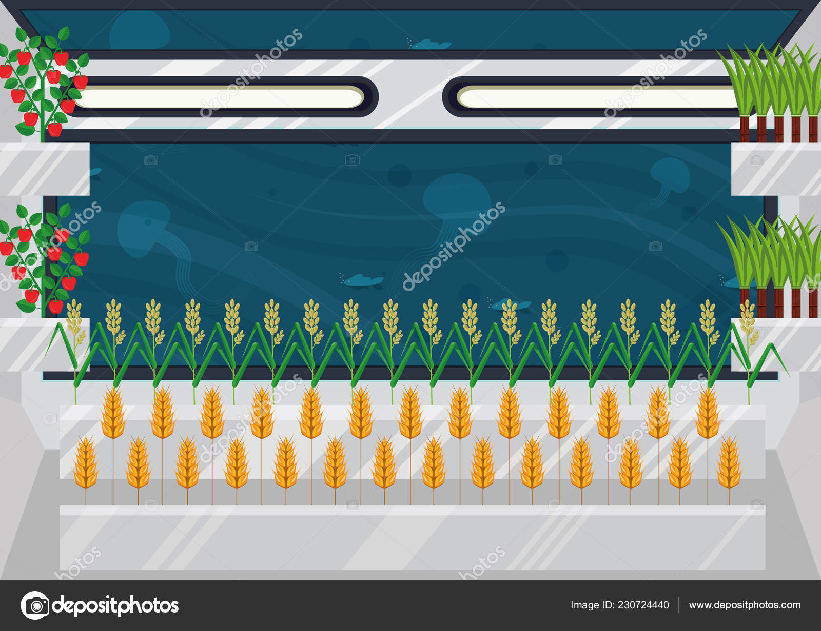 Closed Ecological System Concept Use Self Sustainable Bio Station ...
