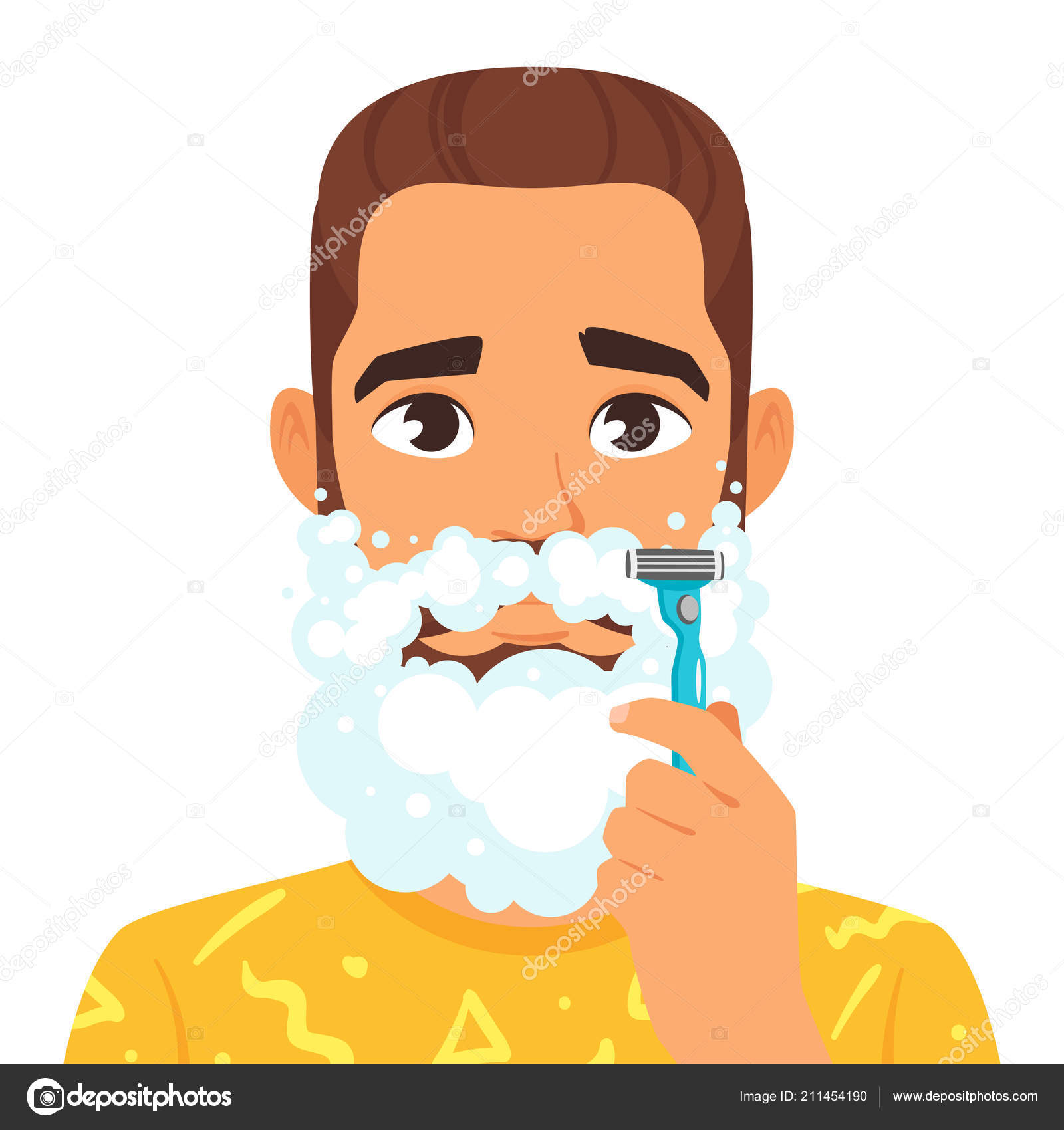 Shaving Face Clipart