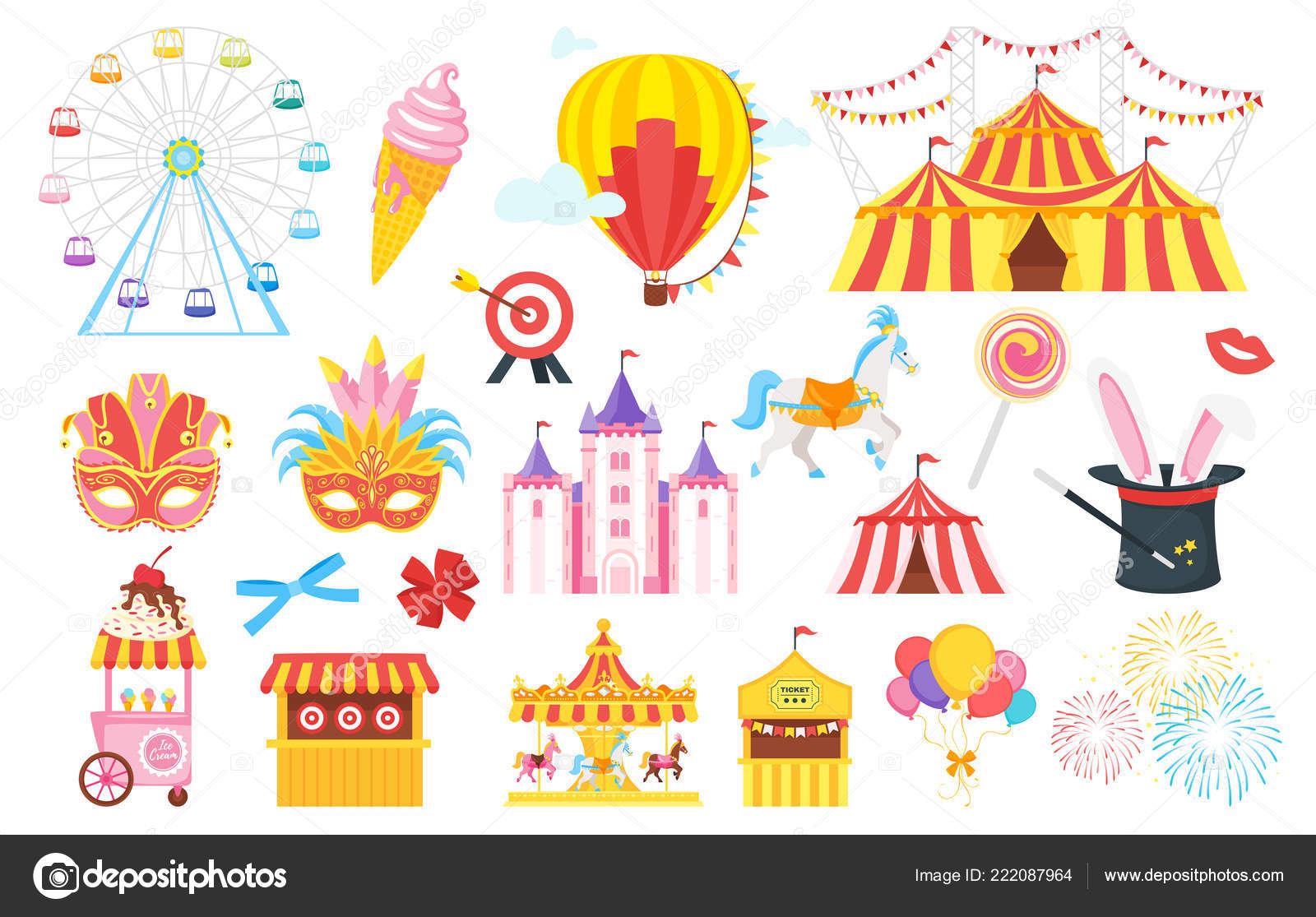 Amusement park carnival for kids Stock Vector Image by ©tkronalter9 ...