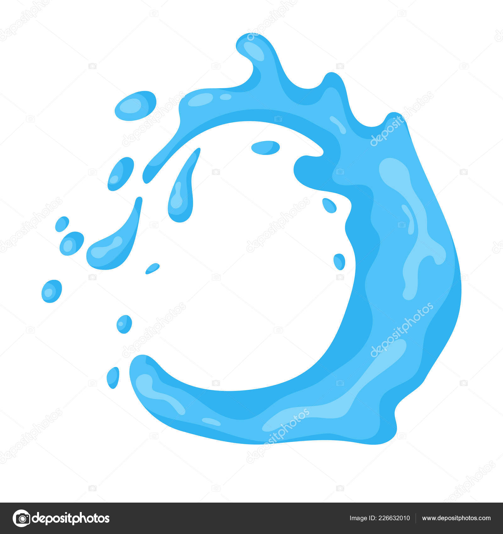 Water splash. Vector cartoon illustration Stock Vector Image by ...