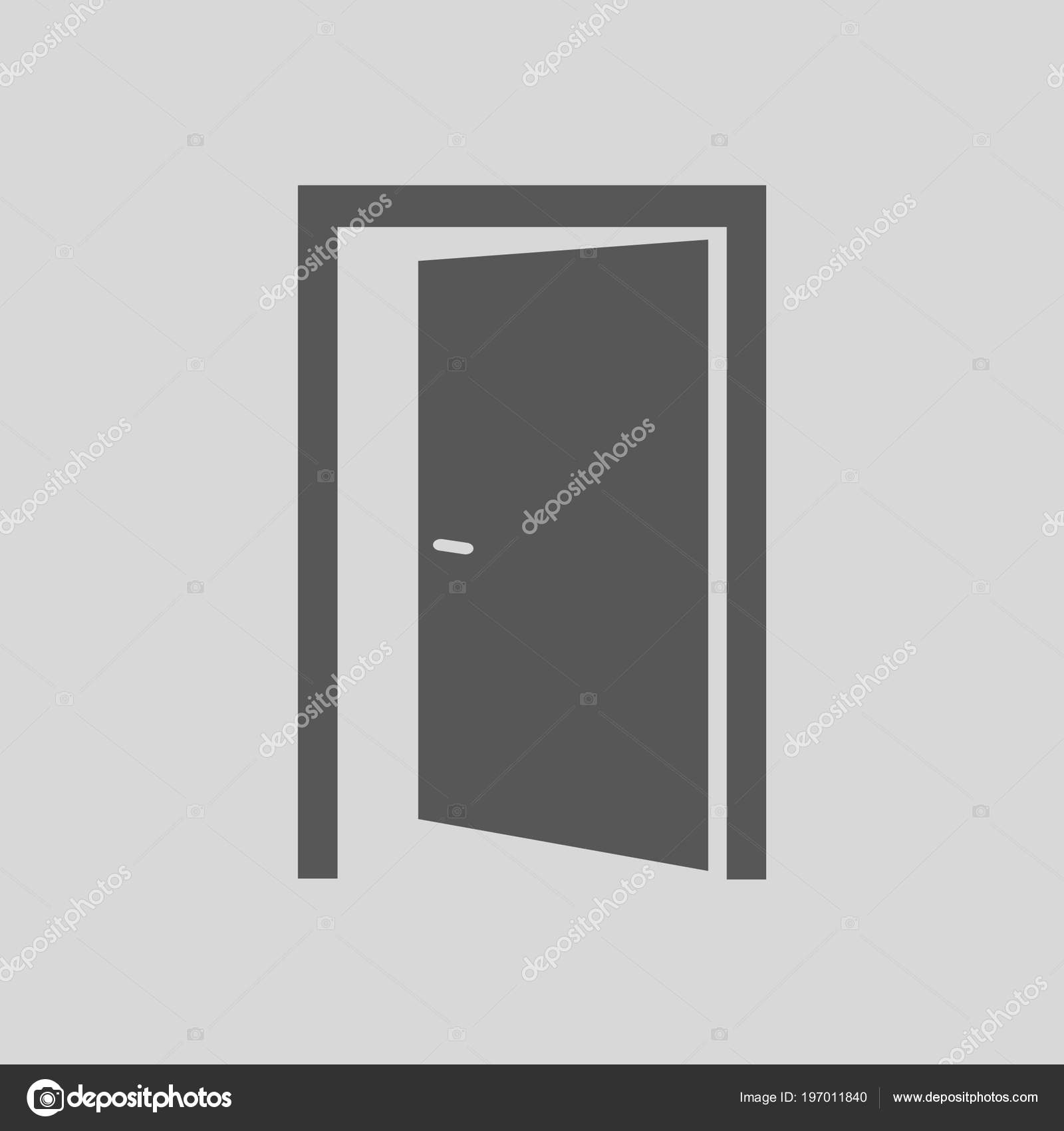 Open Door Vector Icon Stock Vector Illustration Of Poster Open Door