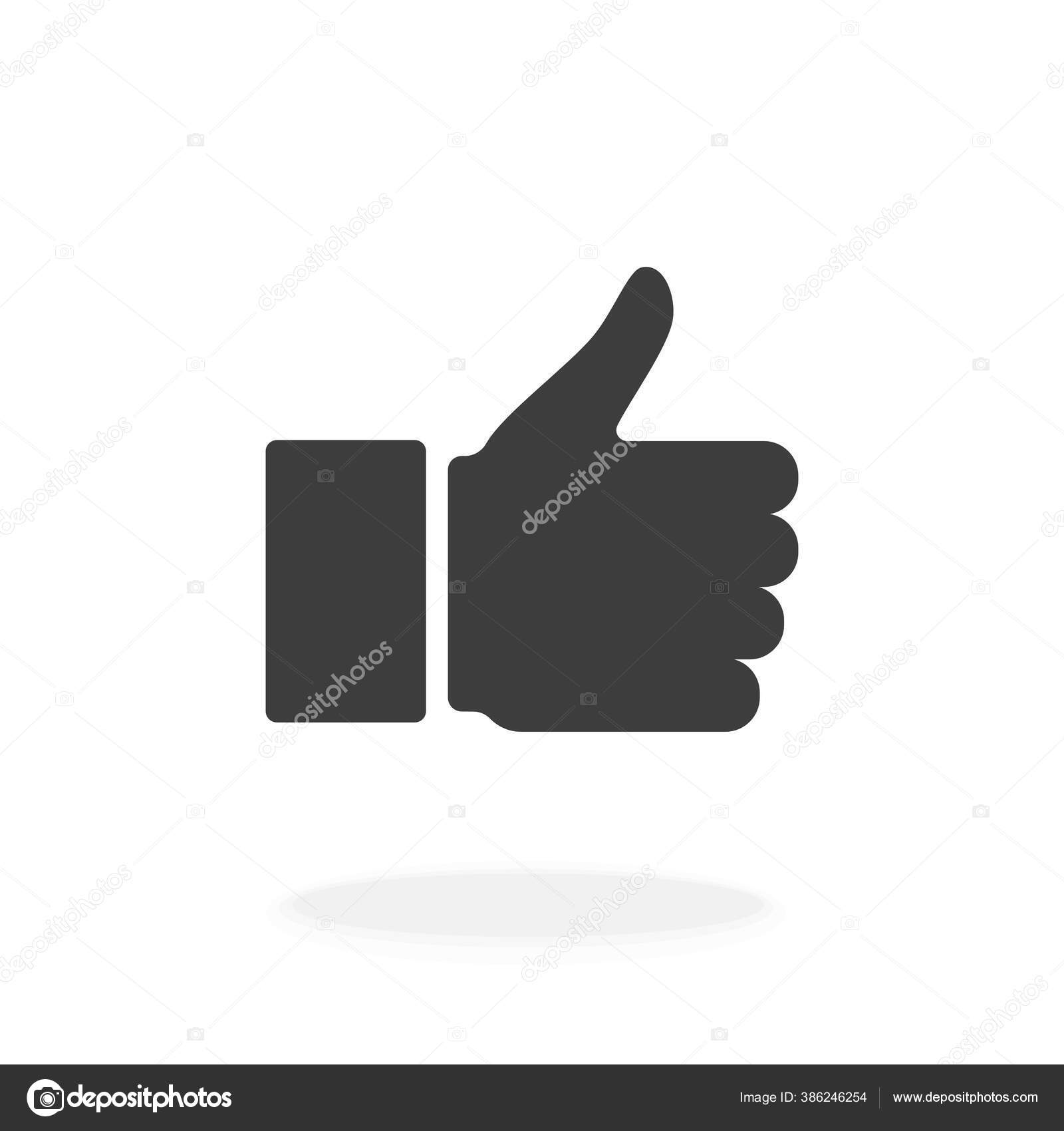 Thumbs Symbol Sign Simple Vector Illustration Silhouette Black Stock ...