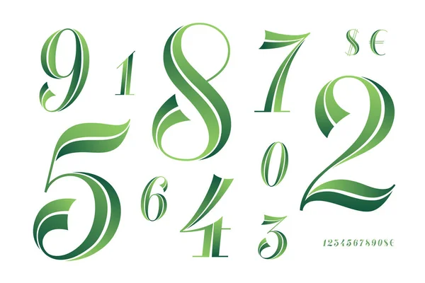 Numbers Font Classical Elegant Font Numbers Contemporary Vintage Design ...