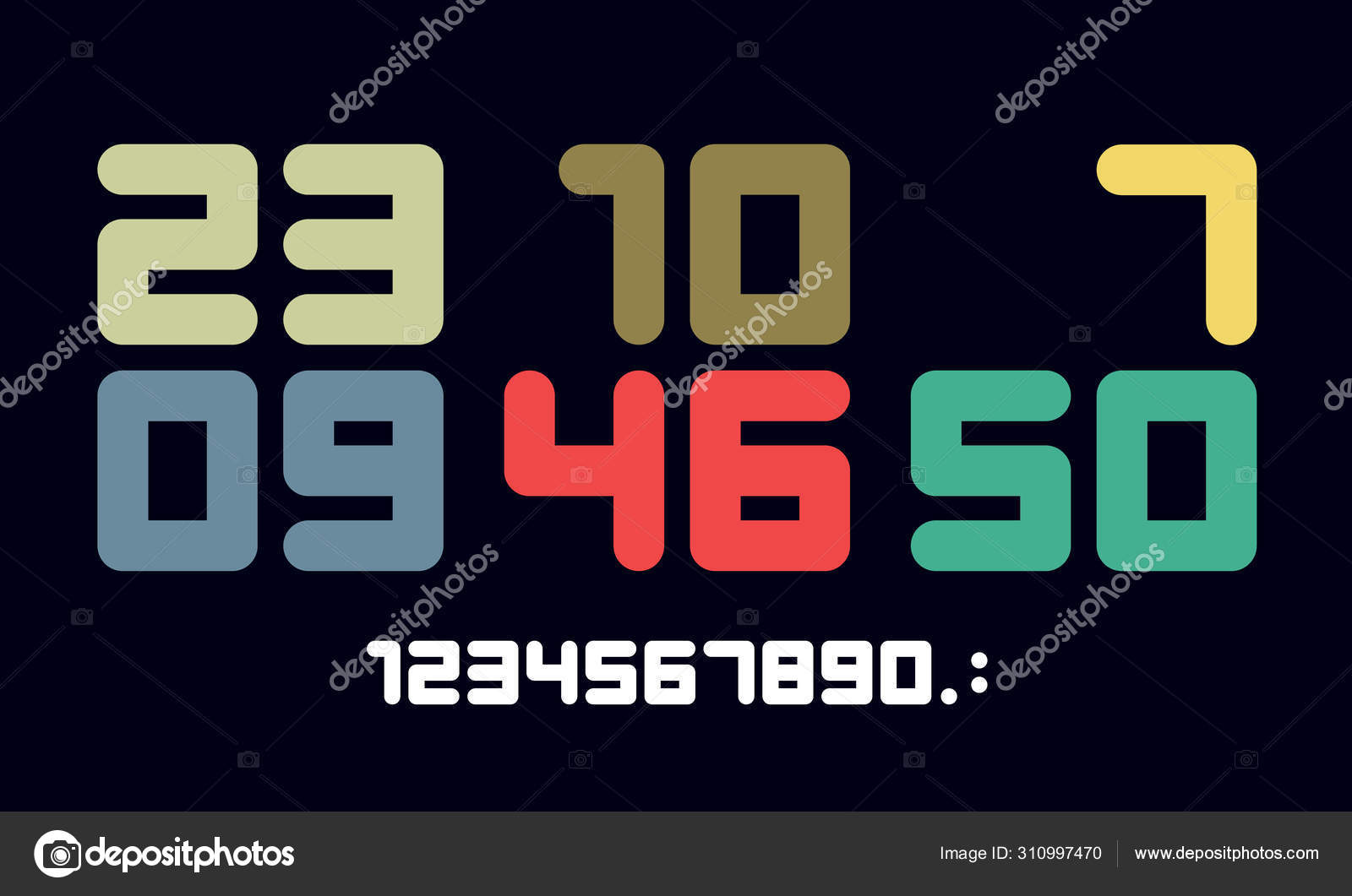Numbers Font Sport Font Numbers Numeric Geometric Regular Extra Bold ...