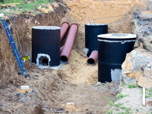 Water sewer construction Stock Photos, Royalty Free Water sewer ...
