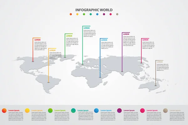 Infographic Country World Map International World Flags Continents ...