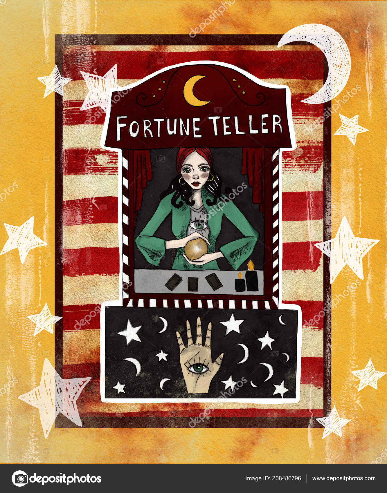 Vintage Fortune Teller Poster