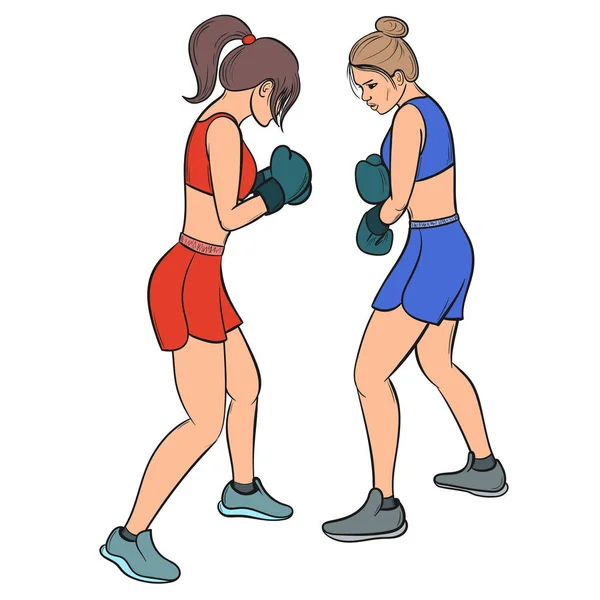 Girl Boxing Cartoon