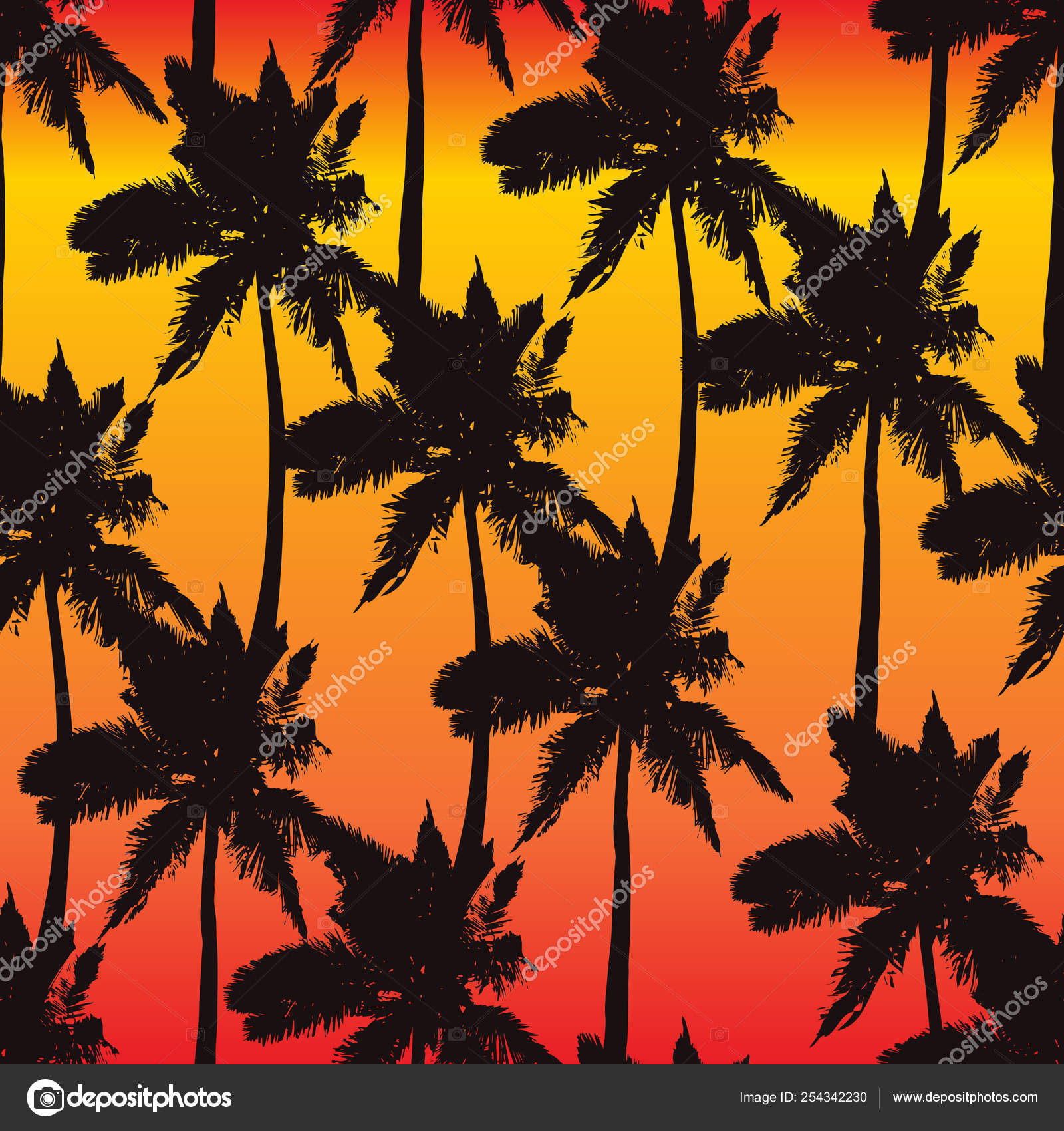 Palm Tree Pattern Fabric