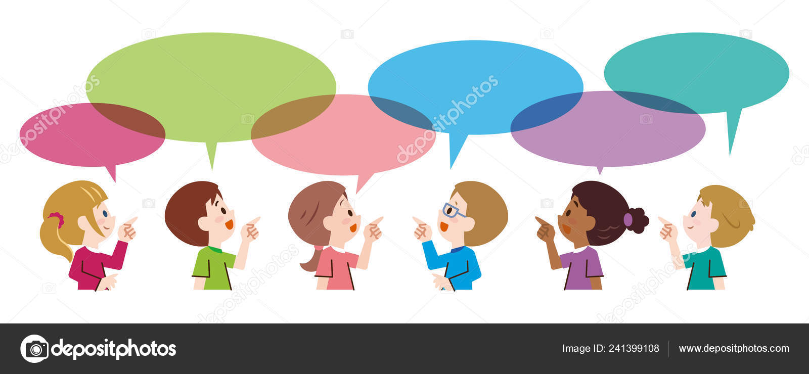 Cartoon Children Talking Speech Bubbles Stock Vector Image by ... Cartoon Children Talking Speech Bubbles Stock Vector Image by ...