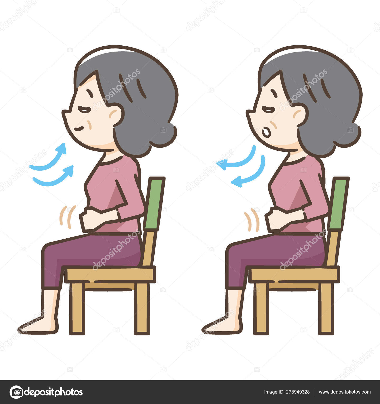 Deep Breathing Cartoon