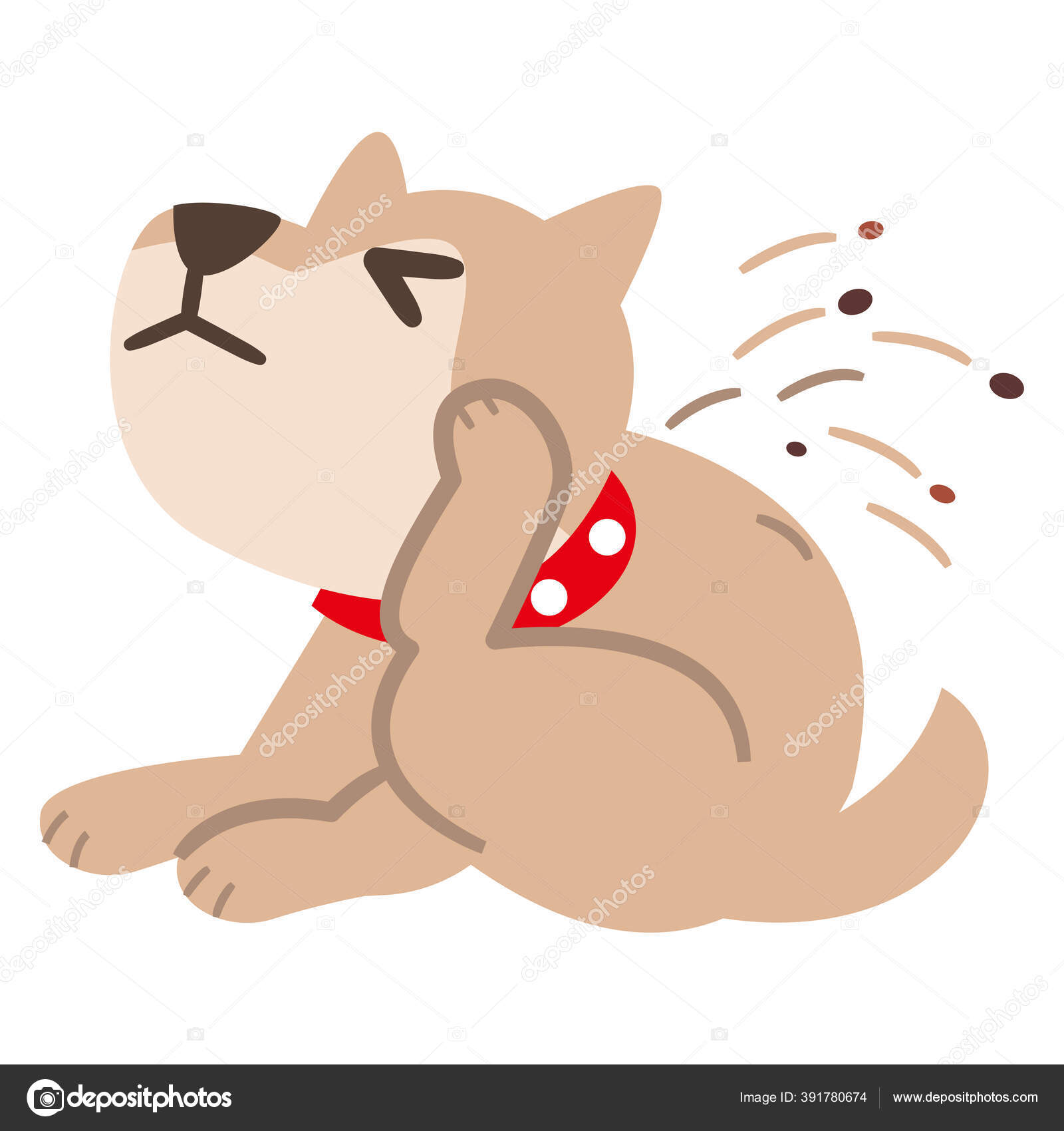 Clipart Puppy Scratch
