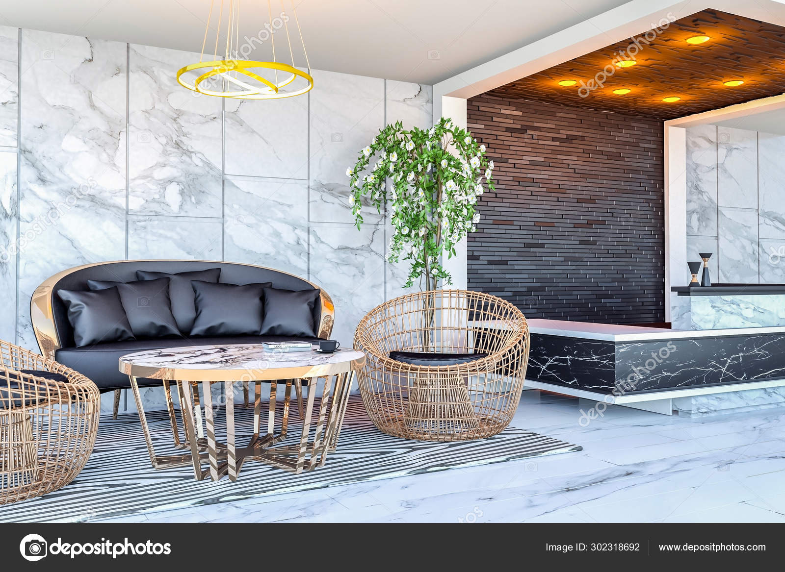 Modern Hotel Front Desk