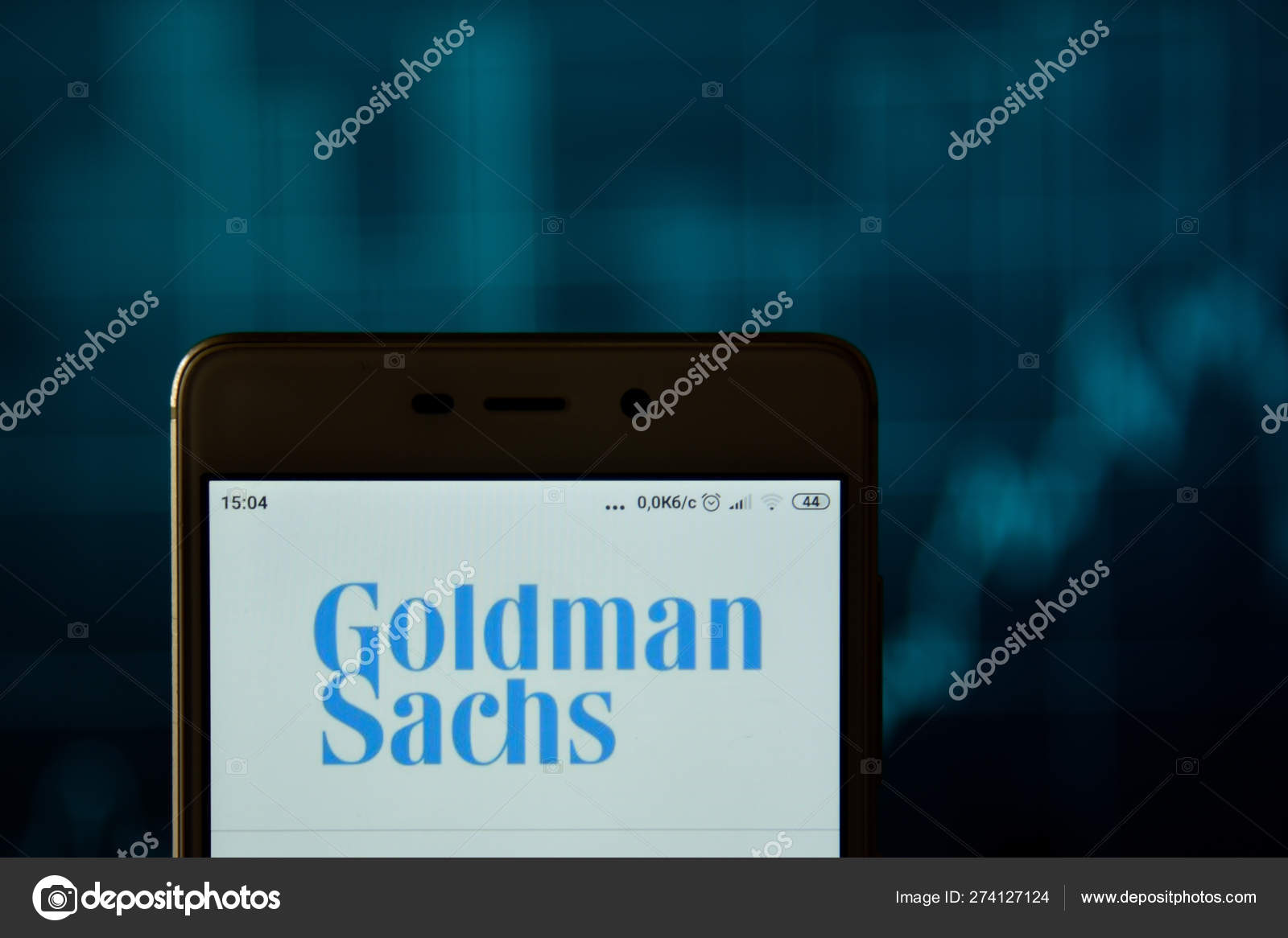 Goldman Sachs logo seen displayed on smart phone — Stock Editorial ...