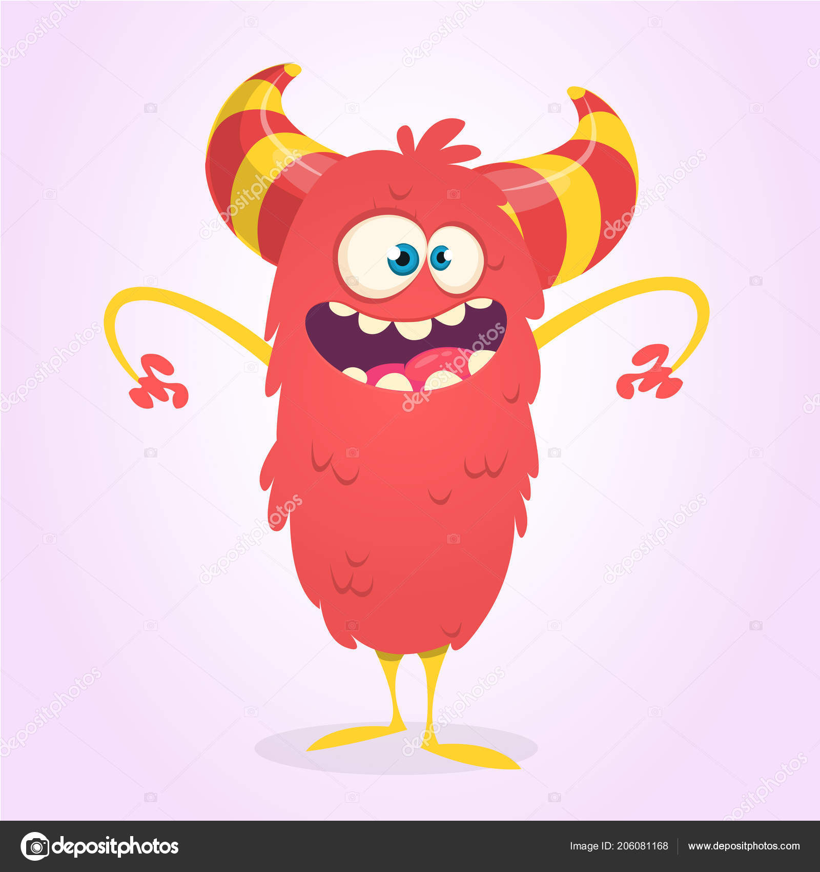 Lindo Diablo Dibujos Animados Ilustración Vectorial Del Personaje ...