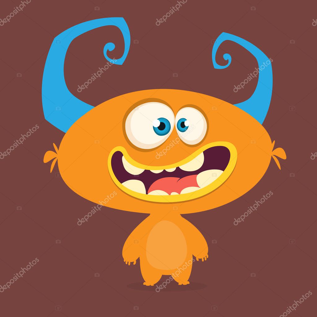 Alien de dibujos animados aterrador. Vector ilustraci n de Halloween 2024