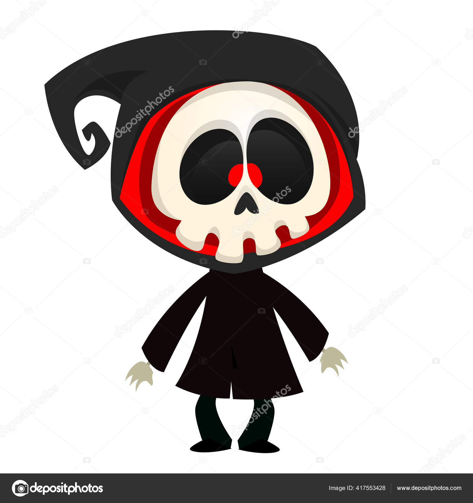 Dibujos Animados De La Parca Parca En El Lecho De Muerte Vector