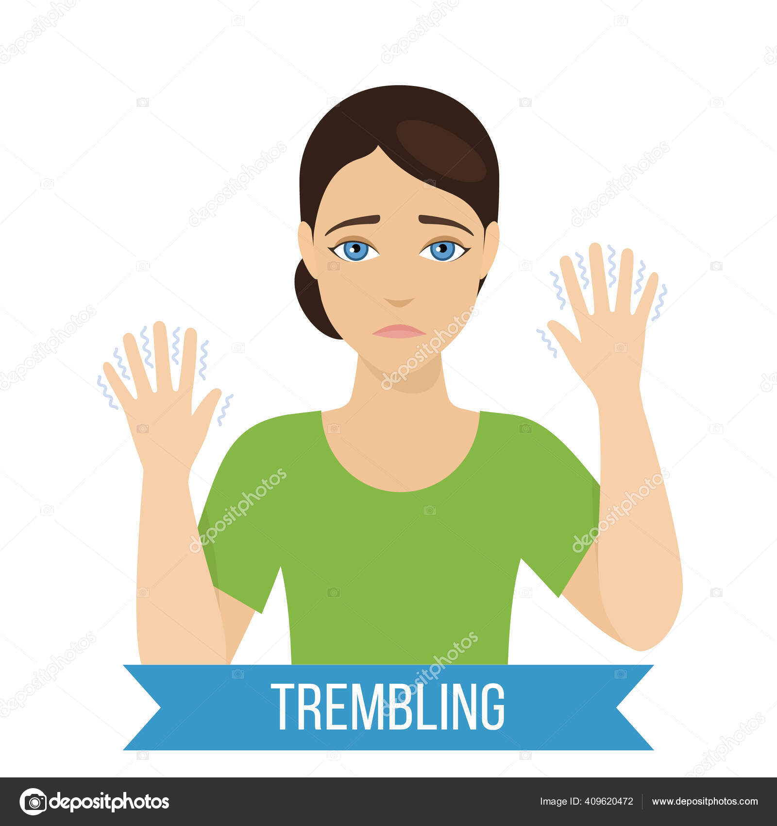 Common Symptom Panic Disorder Trembling Vector Stock Vector Image by ...