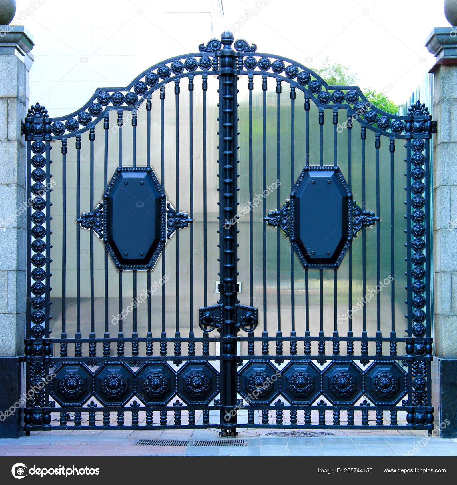 Hermosas Puertas Metálicas Clásicas Decorativas Azules Puertas Hierro
